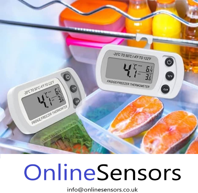 Digital Fridge Freezer Thermometer Hooked Min - Max Display Buy Online